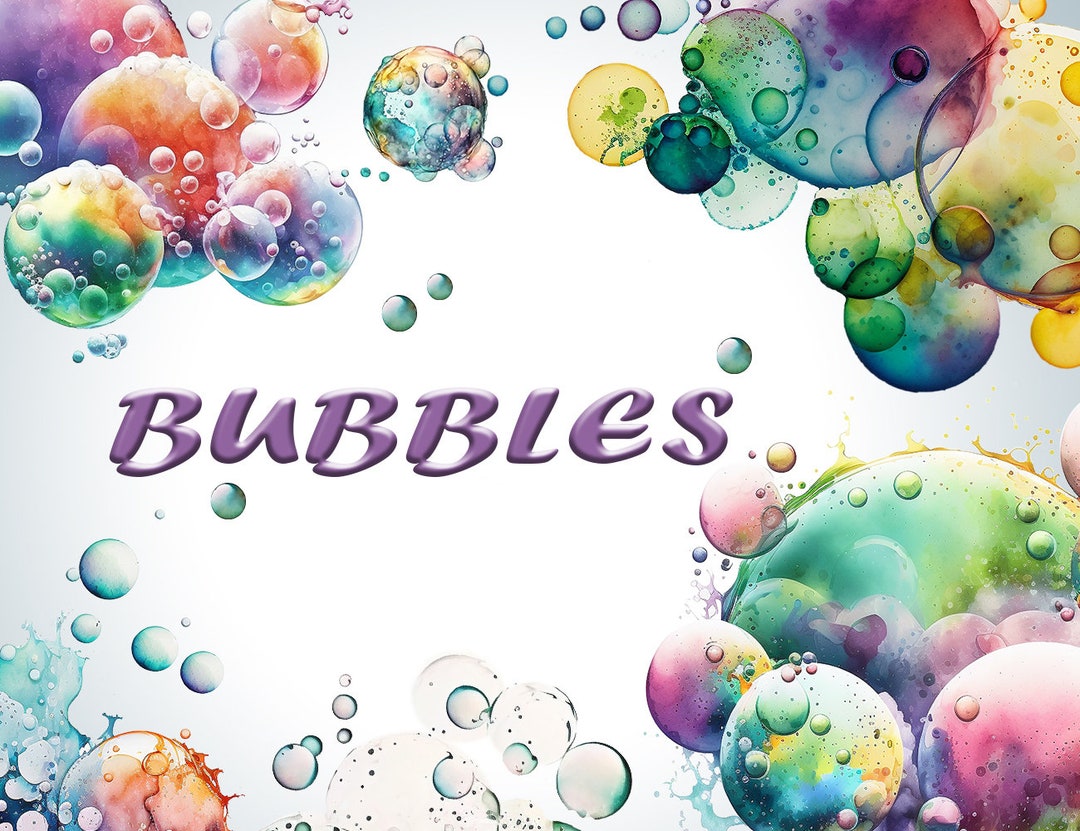 Watercolor Sea Bubbles, 10 Png, on a Transparent Background - Etsy
