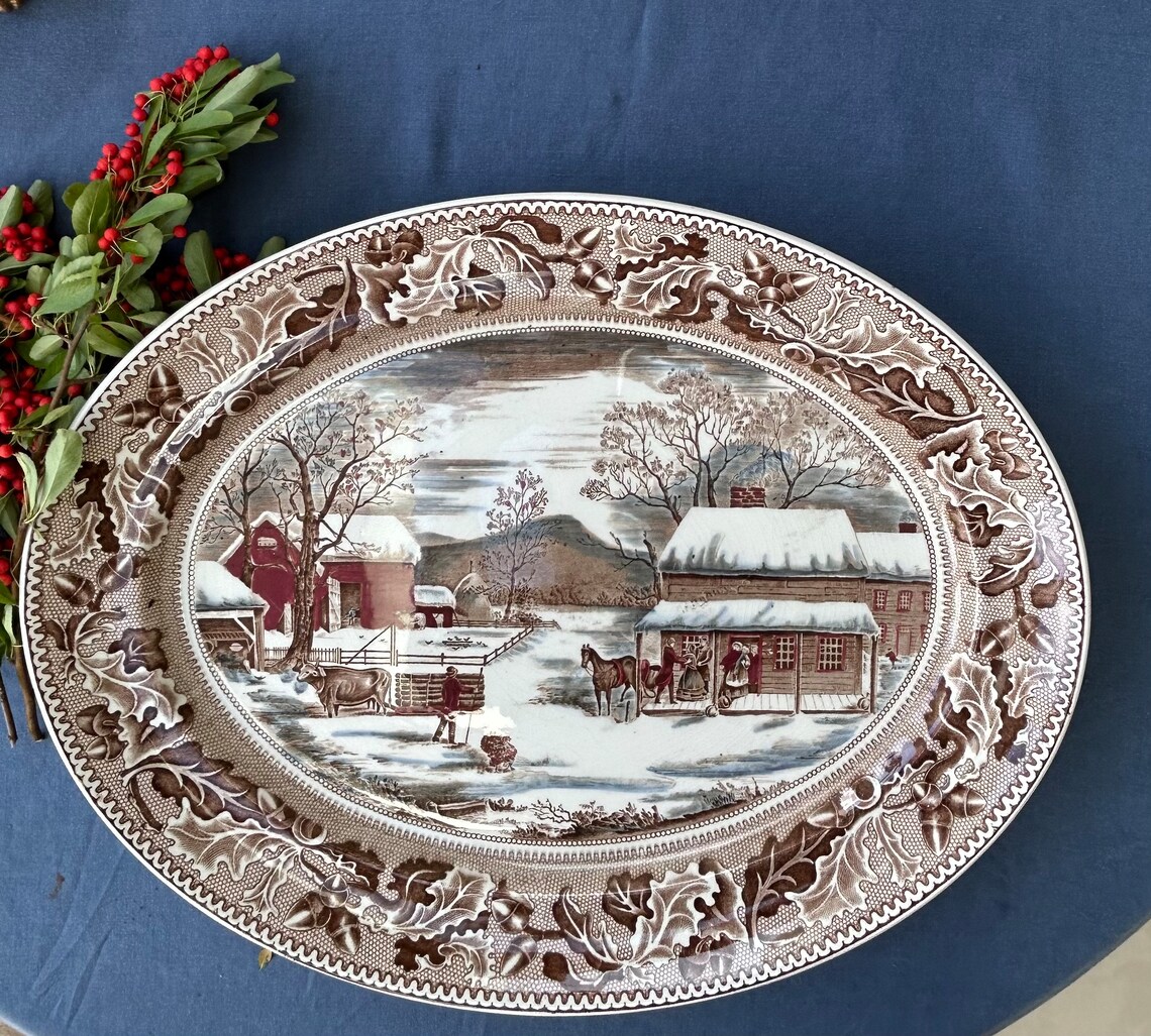 Thanksgiving or Turkey Platter Created by Johnson Bros Introduced in ...