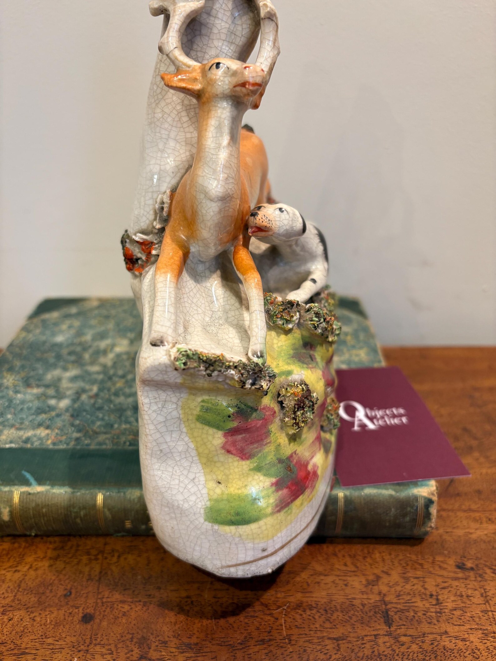 Antique Staffordshire “stag and Hound” Spill Vase Circa 1860. Good ...