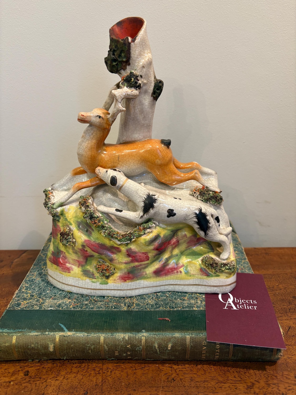 Antique Staffordshire “stag and Hound” Spill Vase Circa 1860. Good ...