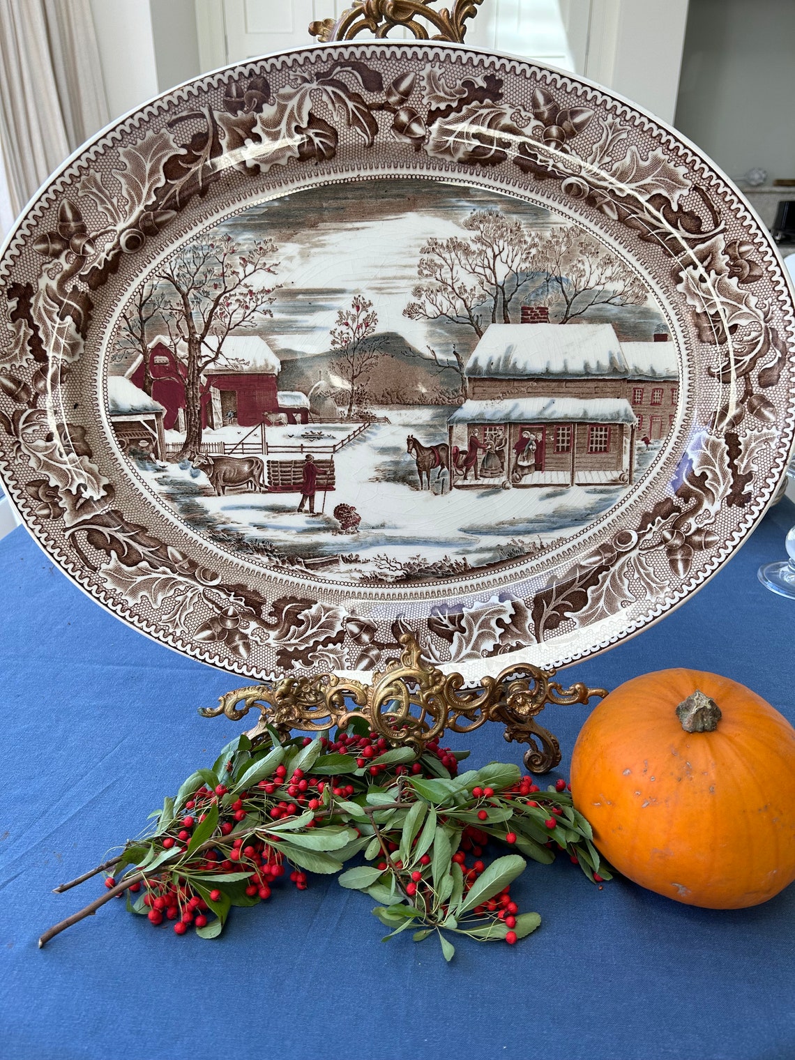 Thanksgiving or Turkey Platter Created by Johnson Bros Introduced in ...