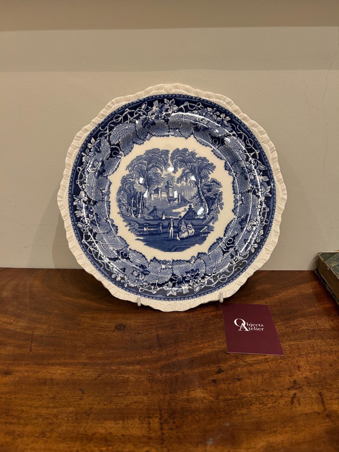 Masons Blue and White Vista Pattern Large Plate Depicting Arcadian ...