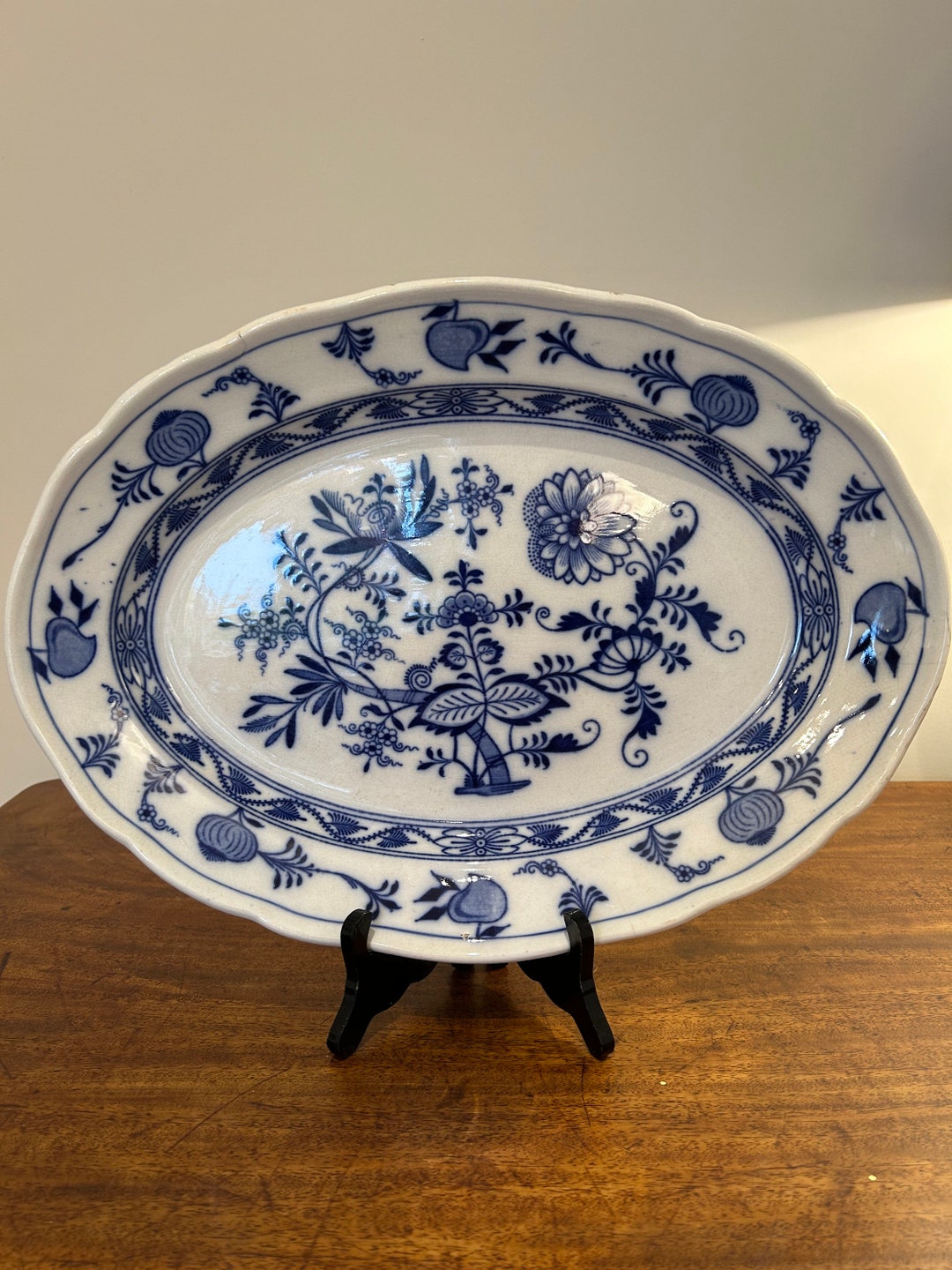 Bates, Walker and Myers &co., Large Blue and White Serving Platter ...