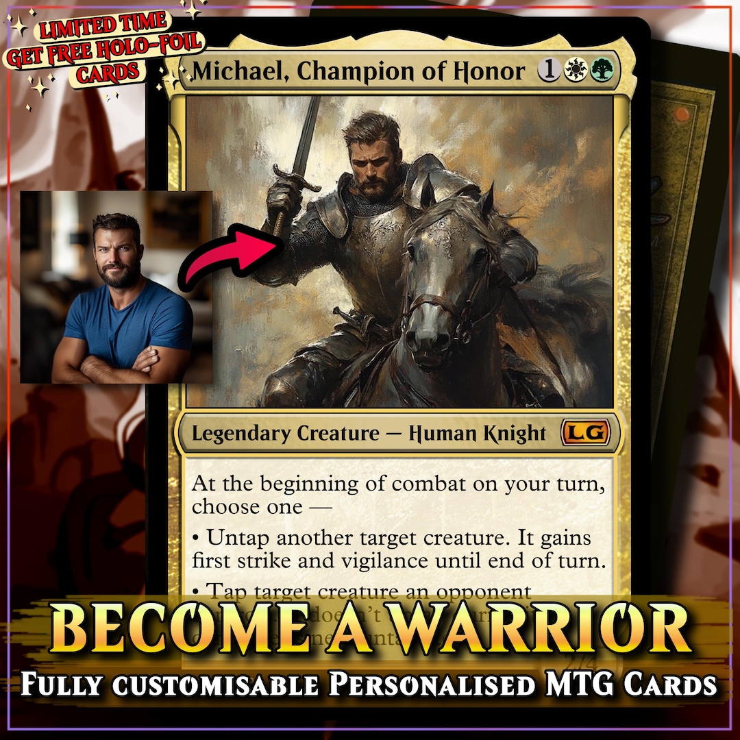 Personalized MTG Card Custom Magic the Gathering Handmade Card 2.5x3.5 ...