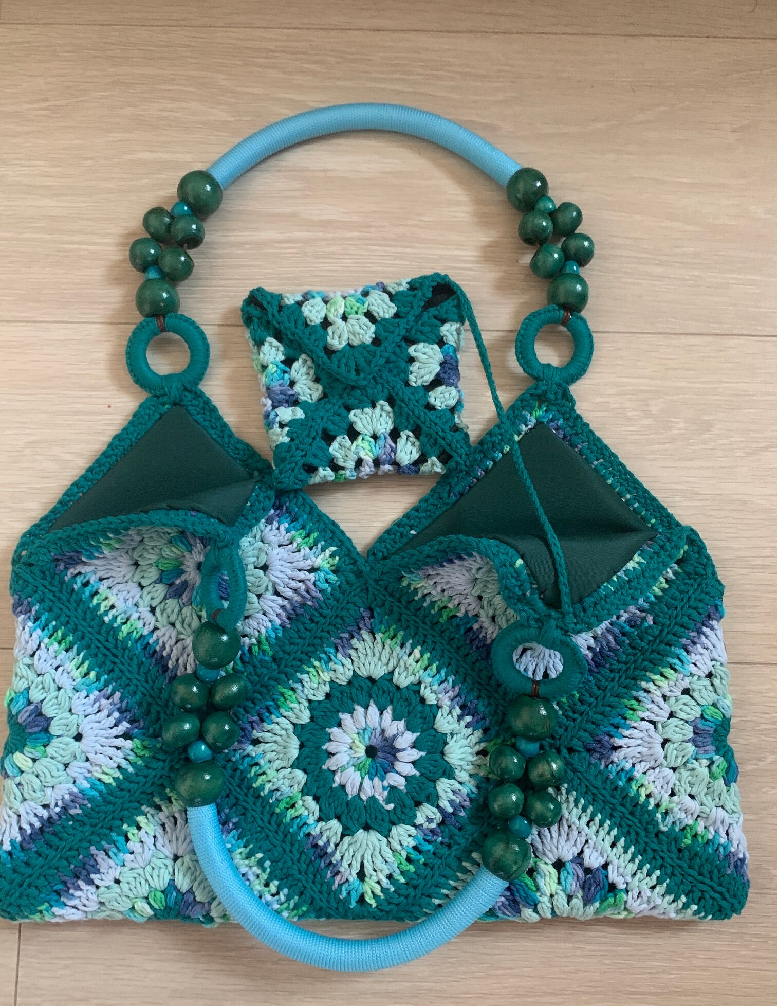 Crochet Shoulder Bag, Granny Square Scramble Sack, Bohemian Purse ...