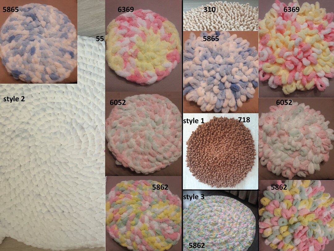 Modern Round Rug Soft Carpet Round Area Mat Nursery Rug Skandinavische ...