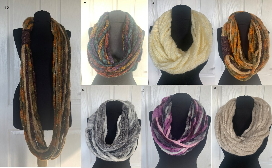 Fluffy Infinity Scarf, Chunky Scarf, Cowl Scarf, Winter Accessories ...