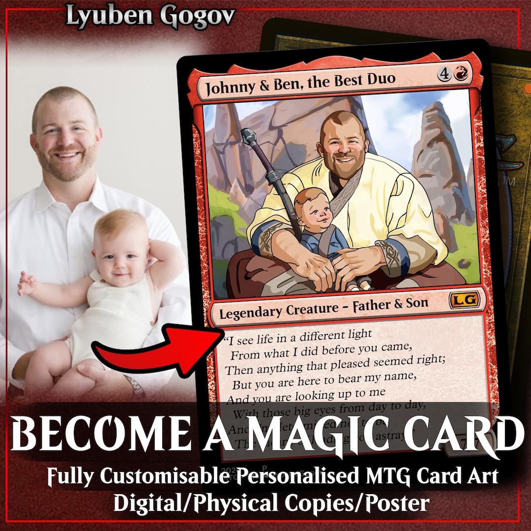 Magic the Gathering Giant Card POSTER Print Custom MTG Card ...