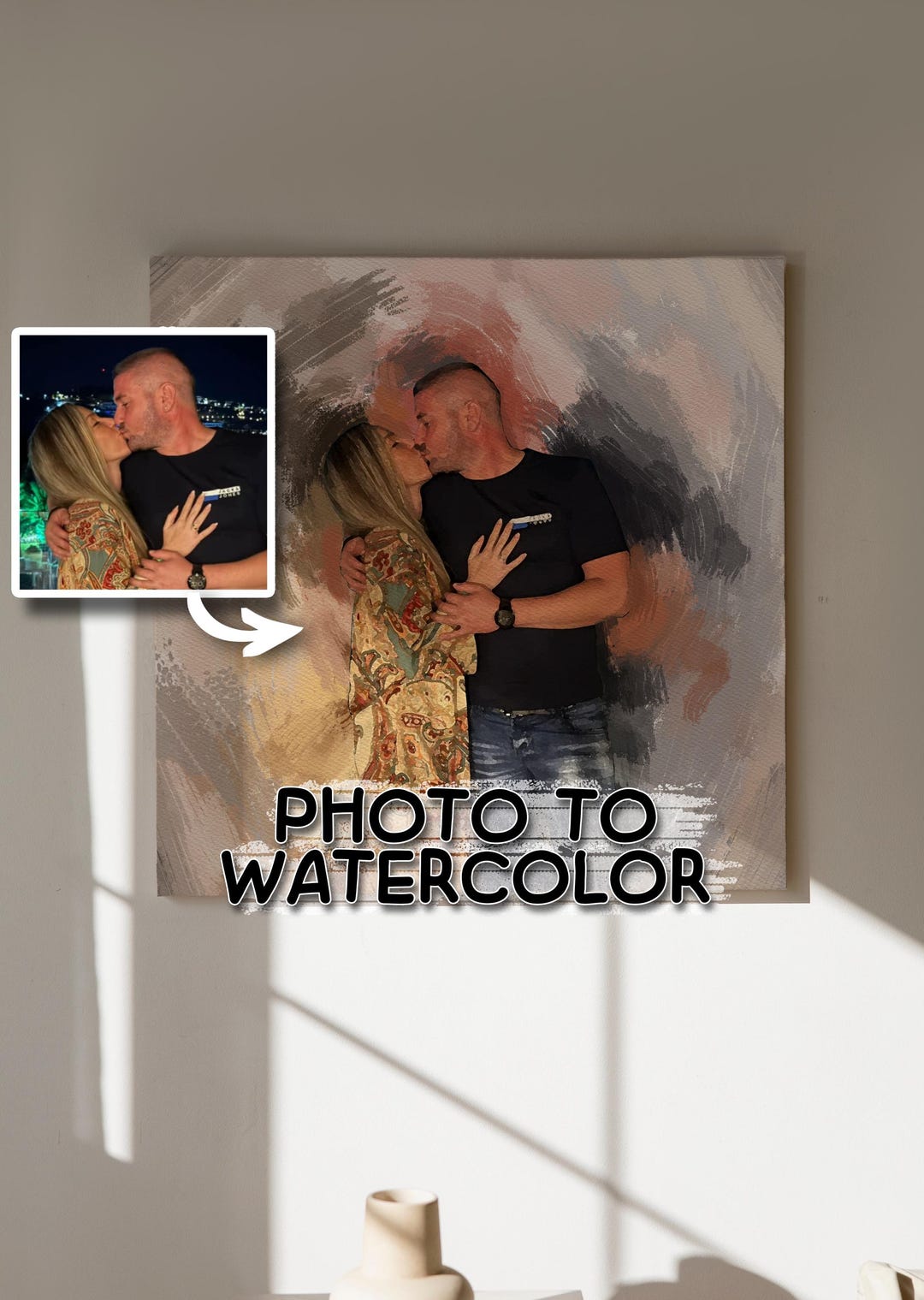 Personalized Painting Loved Ones, Custom Commemorative Gifts Portrait ...