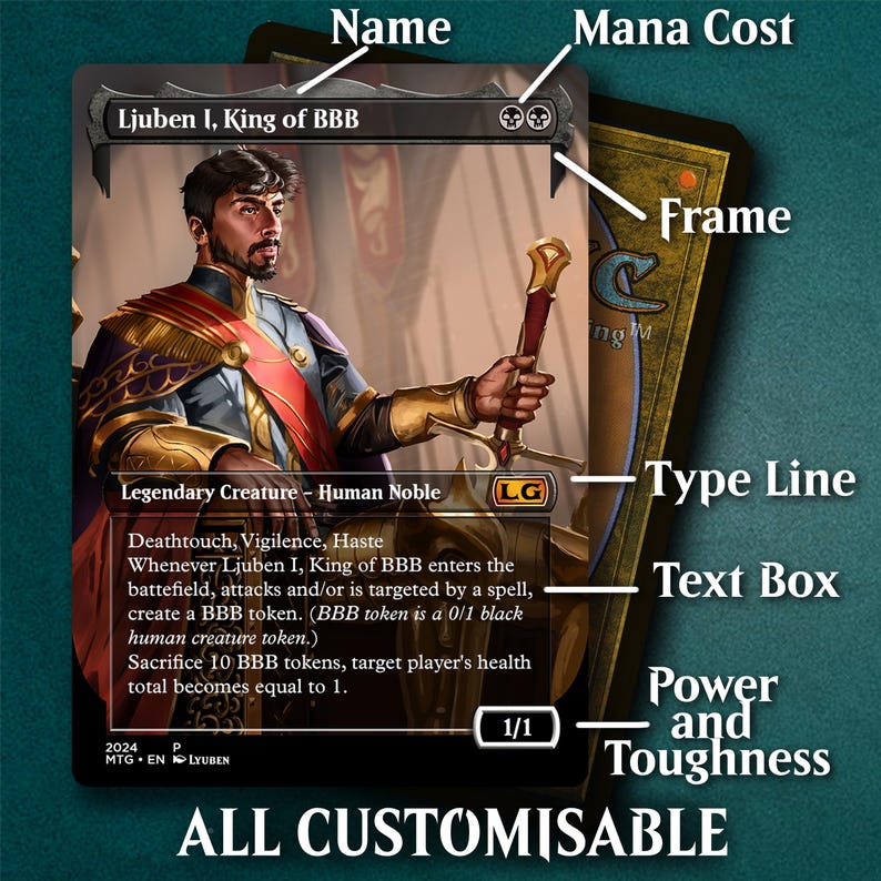 REALISTIC Style Illustration Art, Custom Magic the Gathering 18x MTG ...