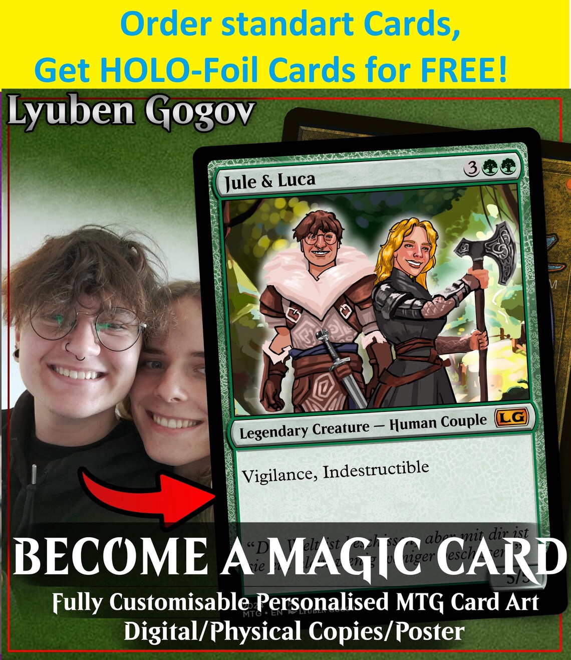 MTG Giant Card POSTER Print Custom Cards Magic the Gathering ...