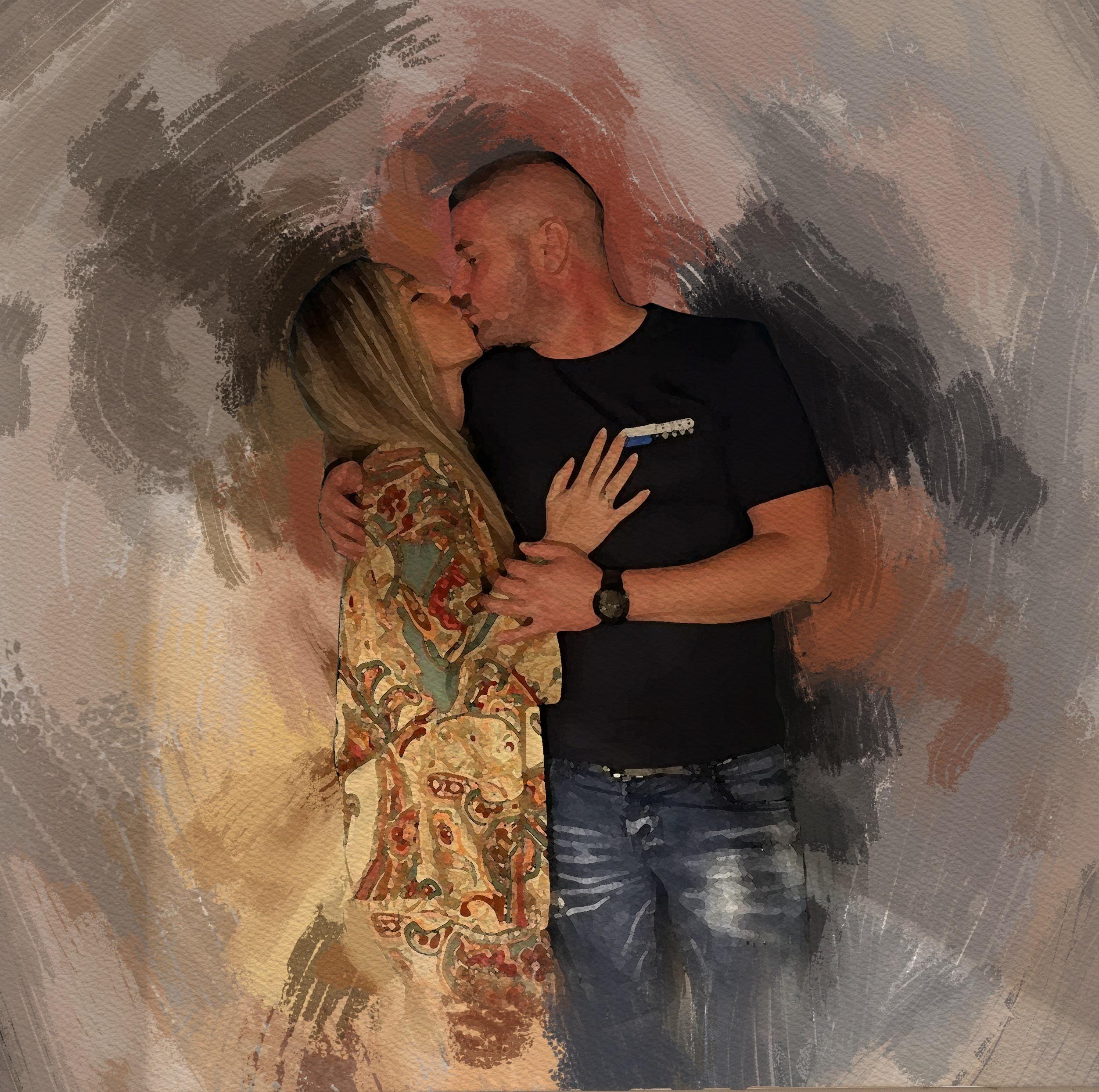Custom Watercolor Family Drawing From Photo, Personalized Memorial ...