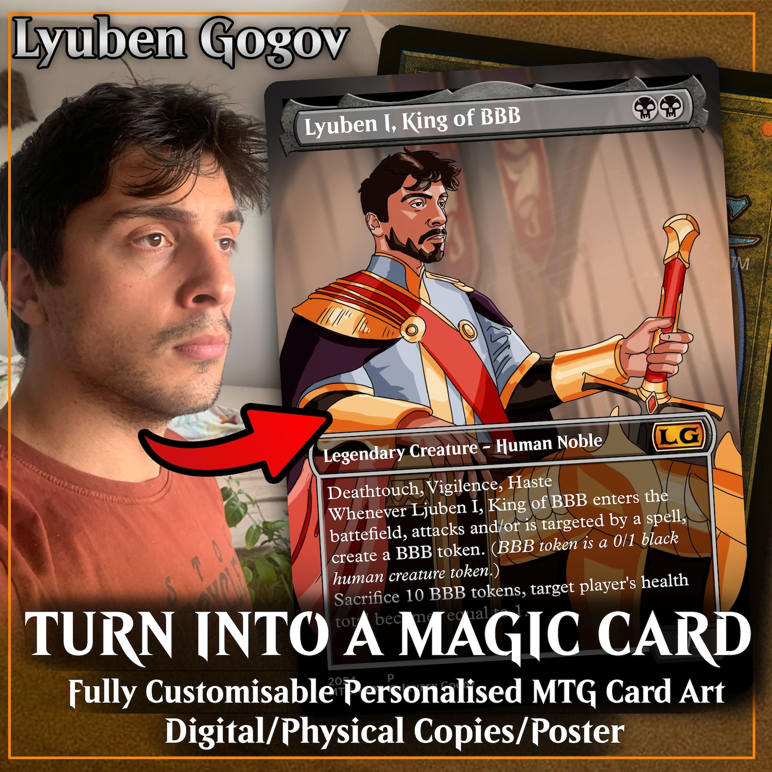 MTG Giant Card POSTER Print Custom Cards Magic the Gathering ...