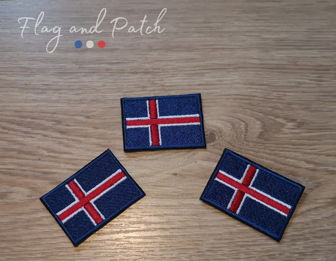 Patch Patch Badge Country Flag Iceland 5cm Back Thermo-adhesive - Etsy