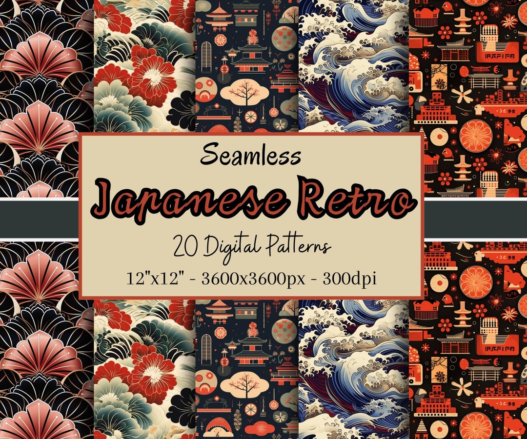 Japanese Digital Paper, 20 Seamless Patterns of Traditional Japanese ...