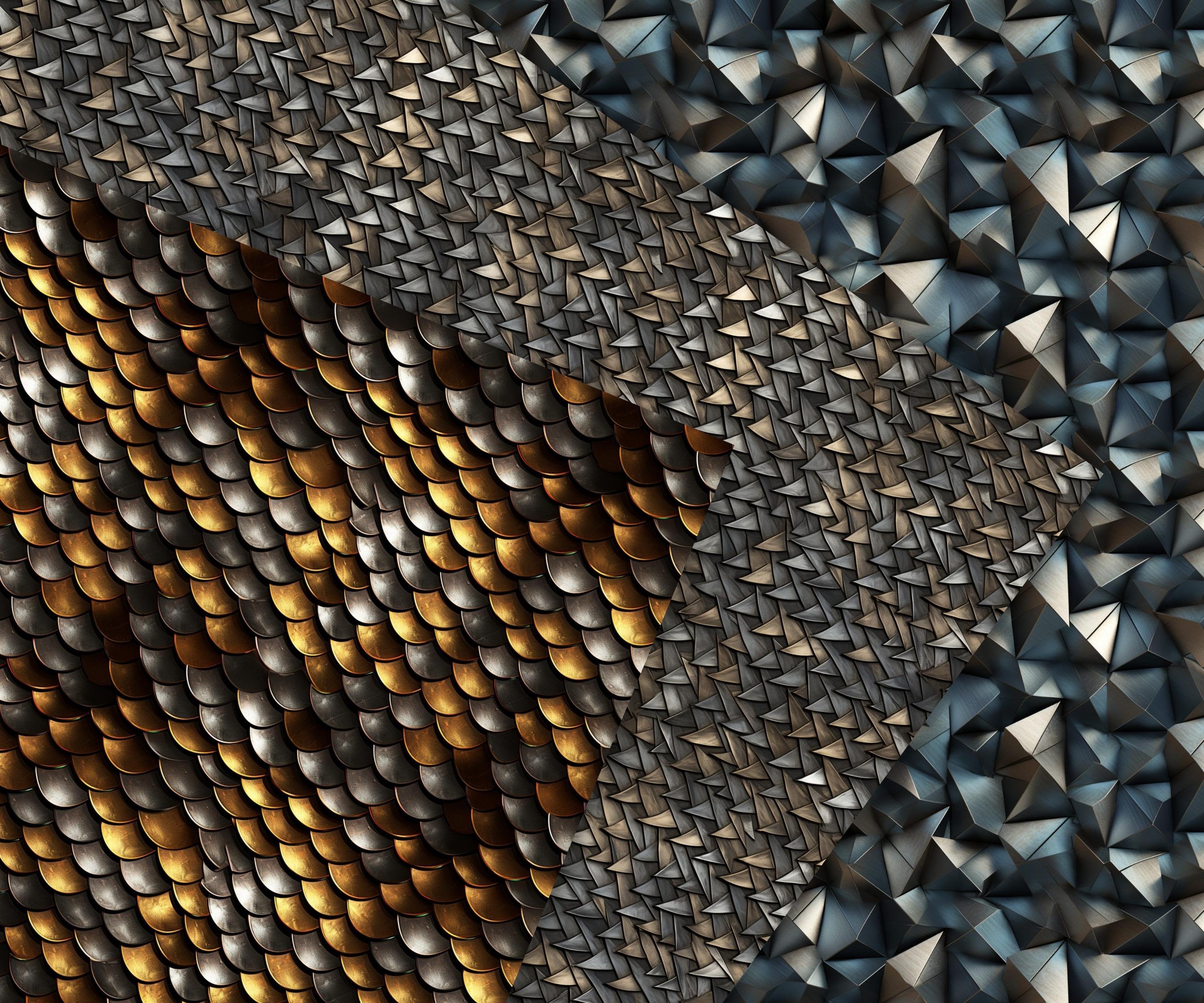 Metallic Patterns, 20 Metal Textures Seamless Digital Papers, Instant ...