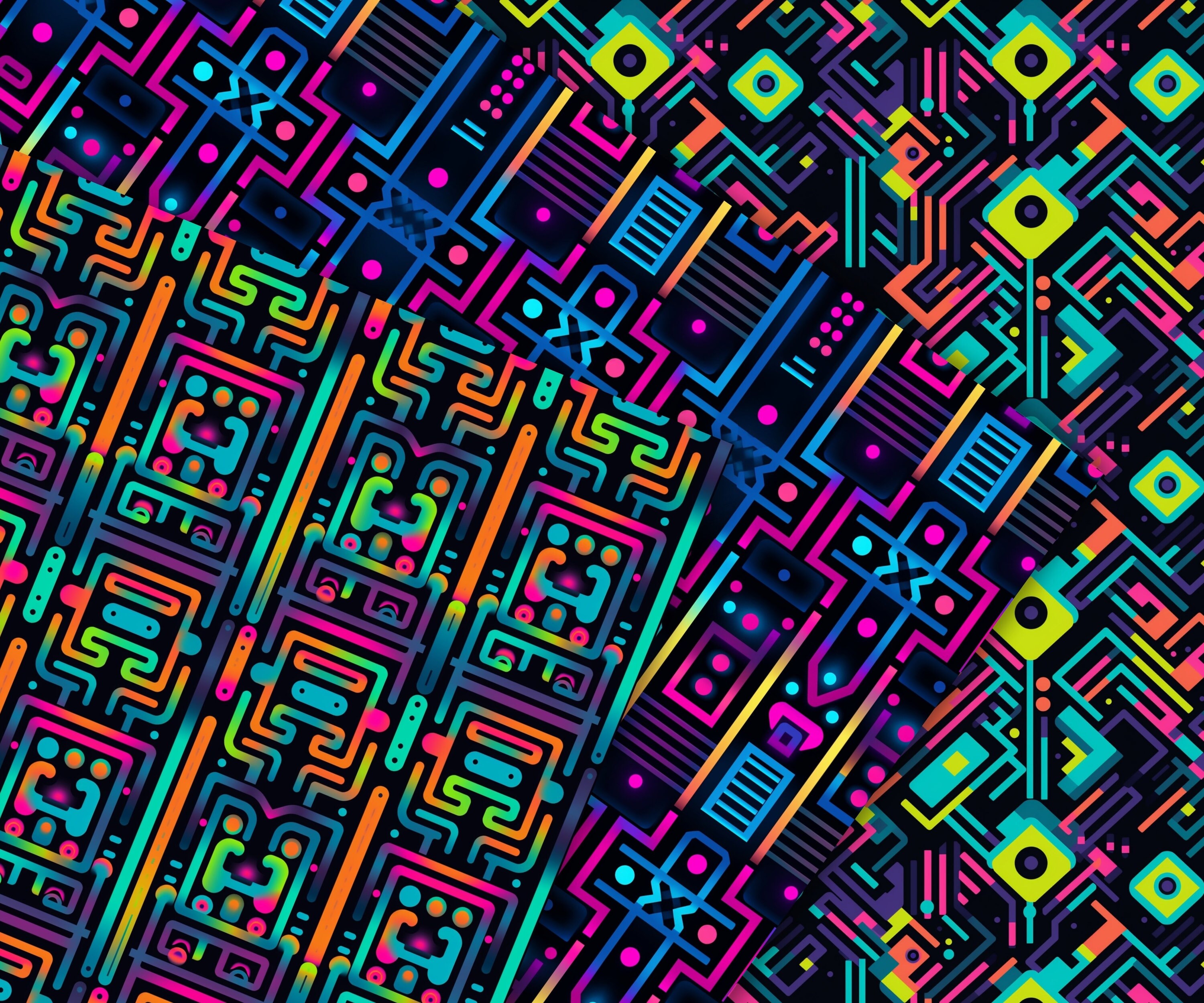 Neon Arcade Seamless Patterns, 20 Retro Arcade Digital Papers, Instant ...