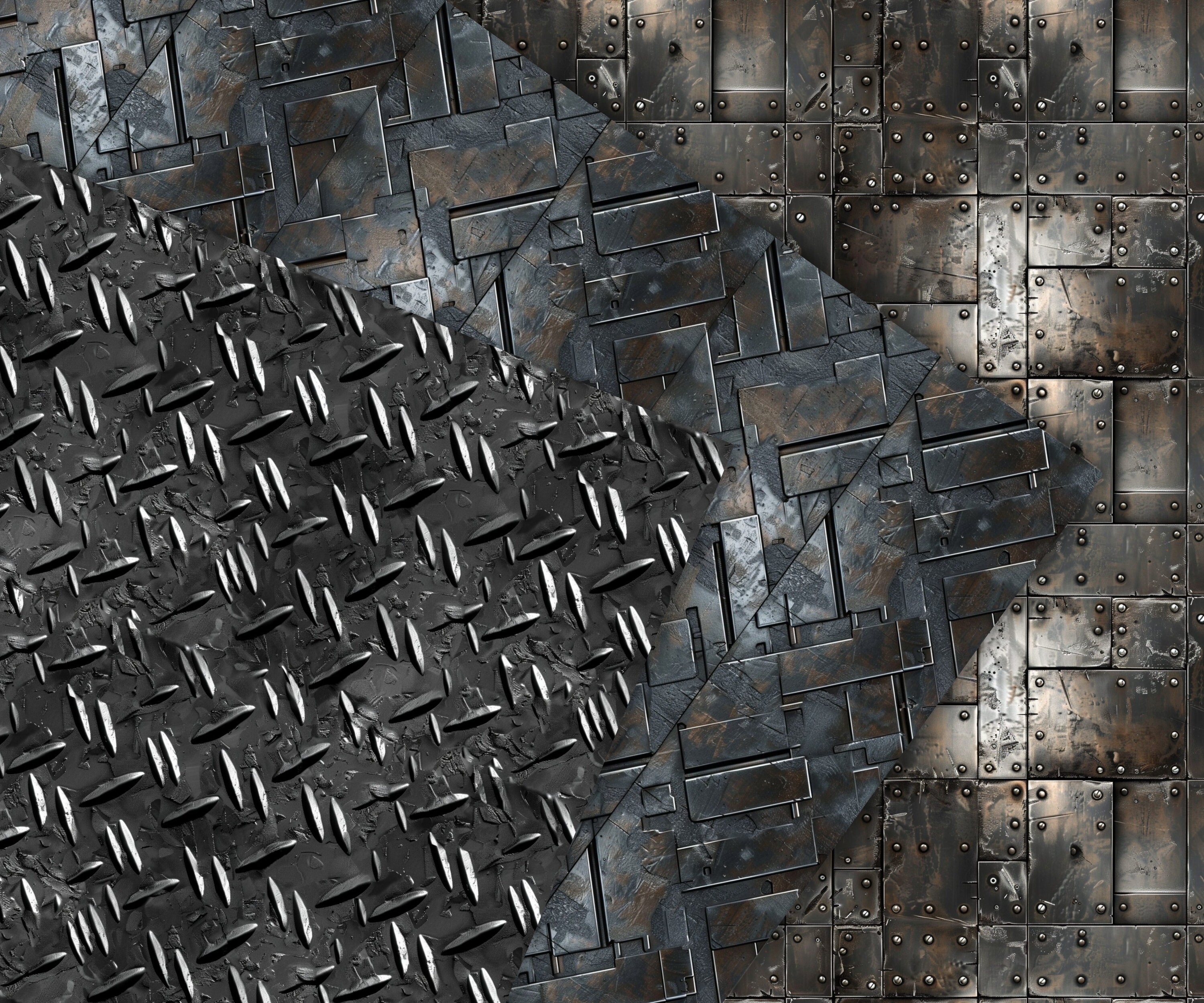 Sheet Metal Patterns, 20 Metal Textures Seamless Digital Papers ...