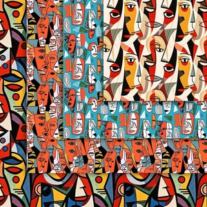 Picasso Patterns, 25 Picasso Inspired Seamless Digital Papers, Instant ...