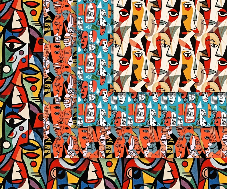 Picasso Patterns, 25 Picasso Inspired Seamless Digital Papers, Instant ...