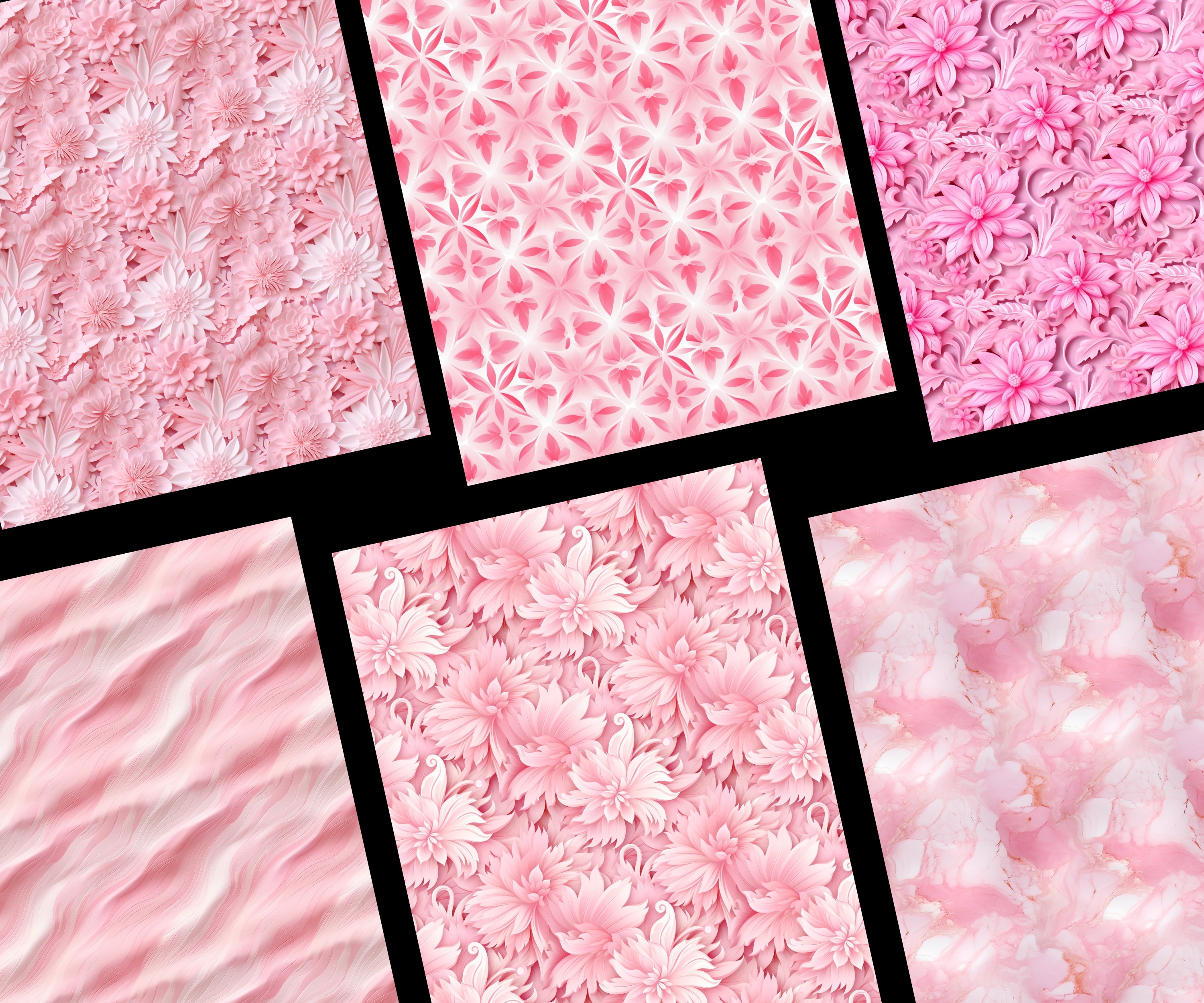 Pastel Pink Patterns, 20 Elegant Pastel Pink Seamless Digital Papers ...