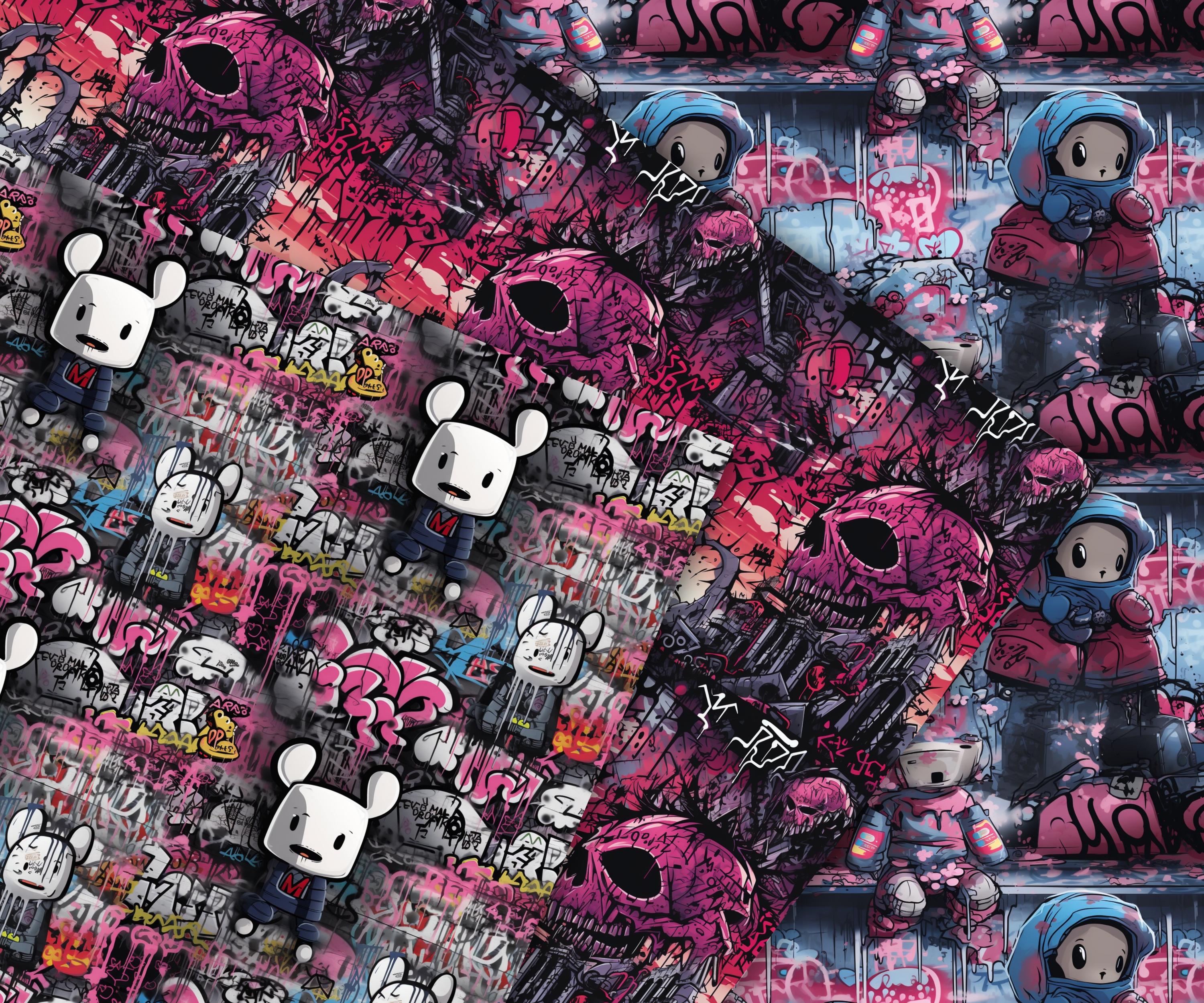 Graffiti Seamless Patterns, 20 Urban Street Art Digital Papers ...