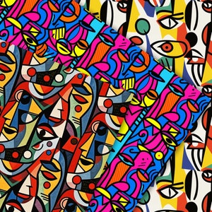 Picasso Patterns, 25 Picasso Inspired Seamless Digital Papers, Instant ...