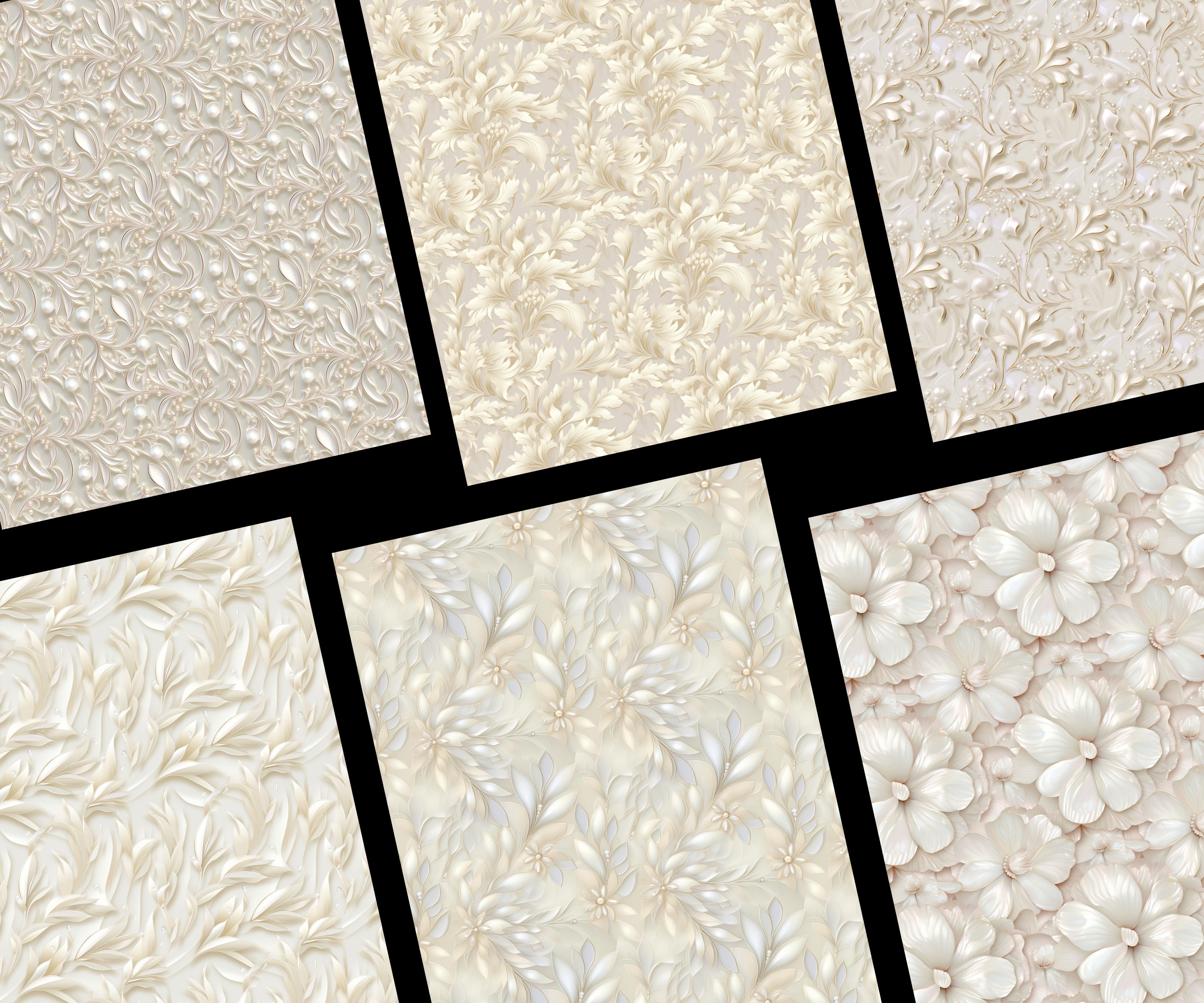 Pearlescent Ivory Patterns 20 Elegant Seamless Digital - Etsy