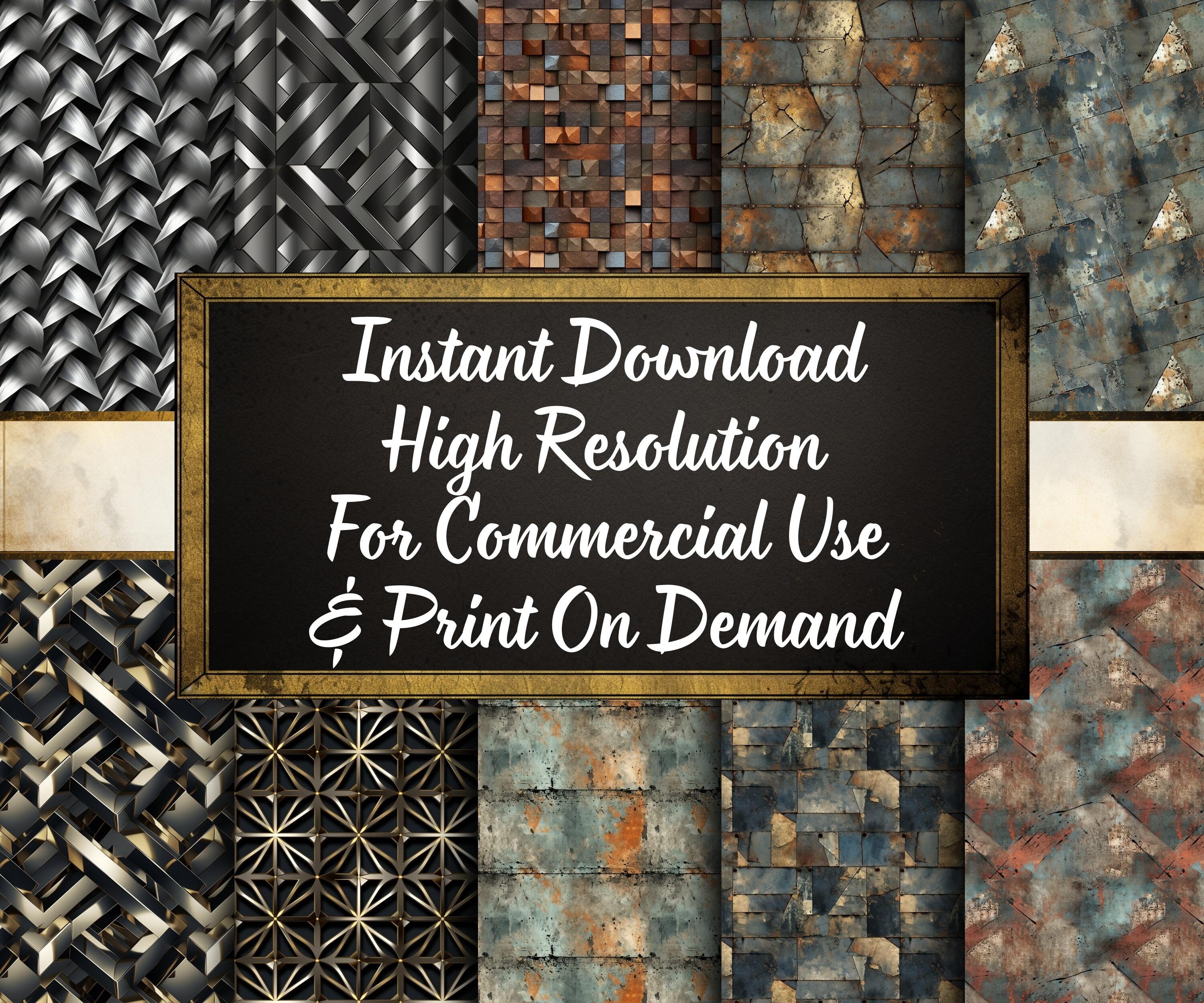 Metallic Patterns 20 Metal Textures Seamless Digital Papers - Etsy