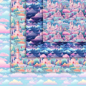 Pastel Dreams Patterns, 20 Pastel Fantasy Seamless Digital Papers ...