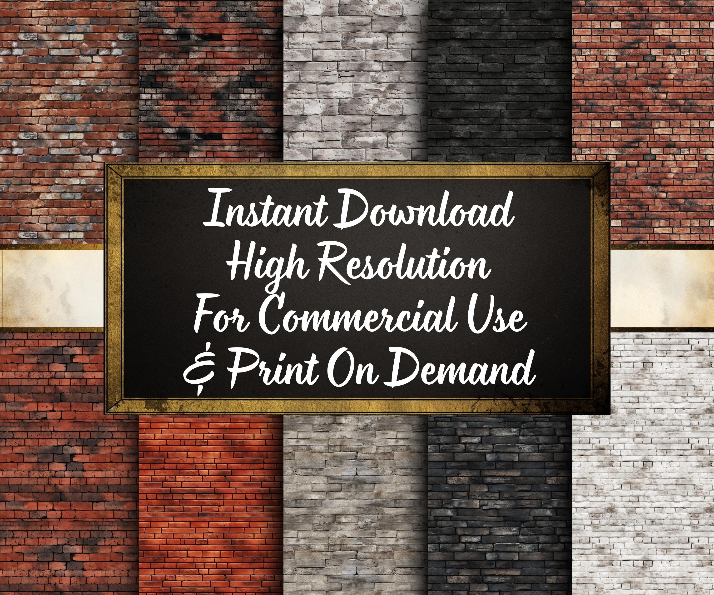 Rustic Brick Patterns, 20 Seamless Digital Papers of Brick Patterns ...