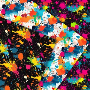 Paint Splatter Patterns, 20 Vibrant Paint Seamless Digital Papers ...