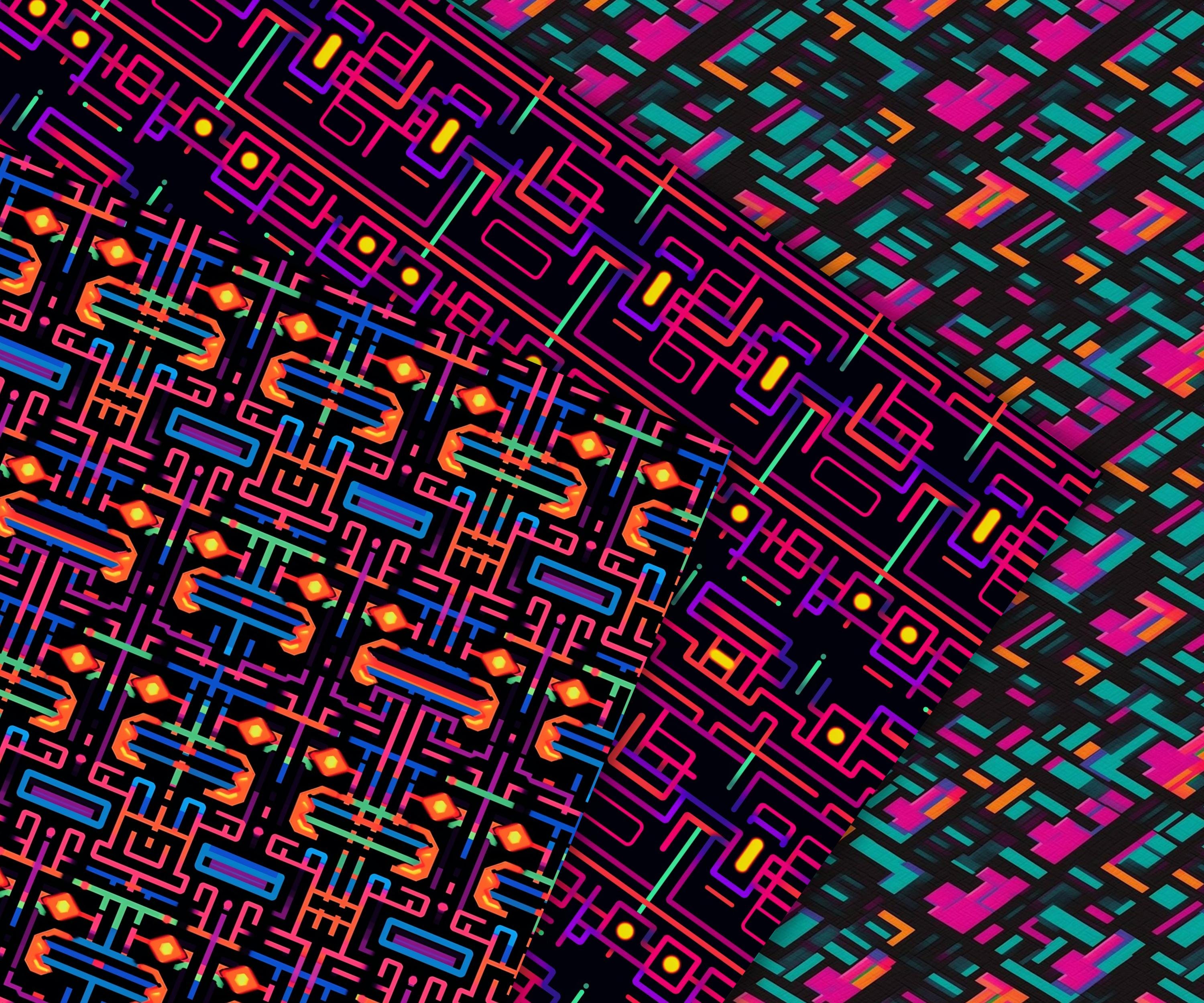 Retro Arcade Patterns, 20 Seamless Digital Papers, Classic Arcade ...