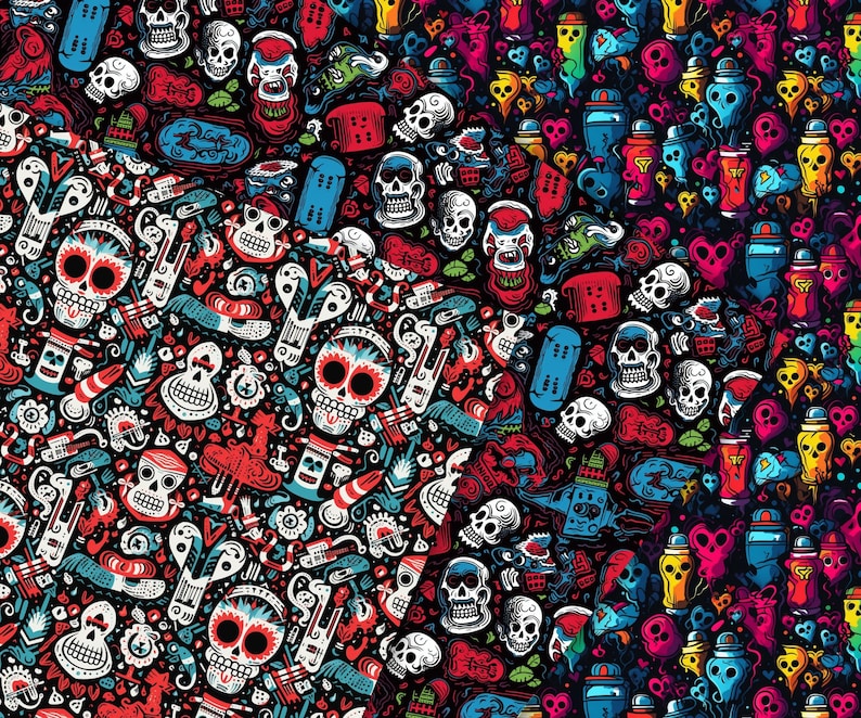 Urban Street Art Patterns, 20 Seamless Digital Papers, Instant Download ...