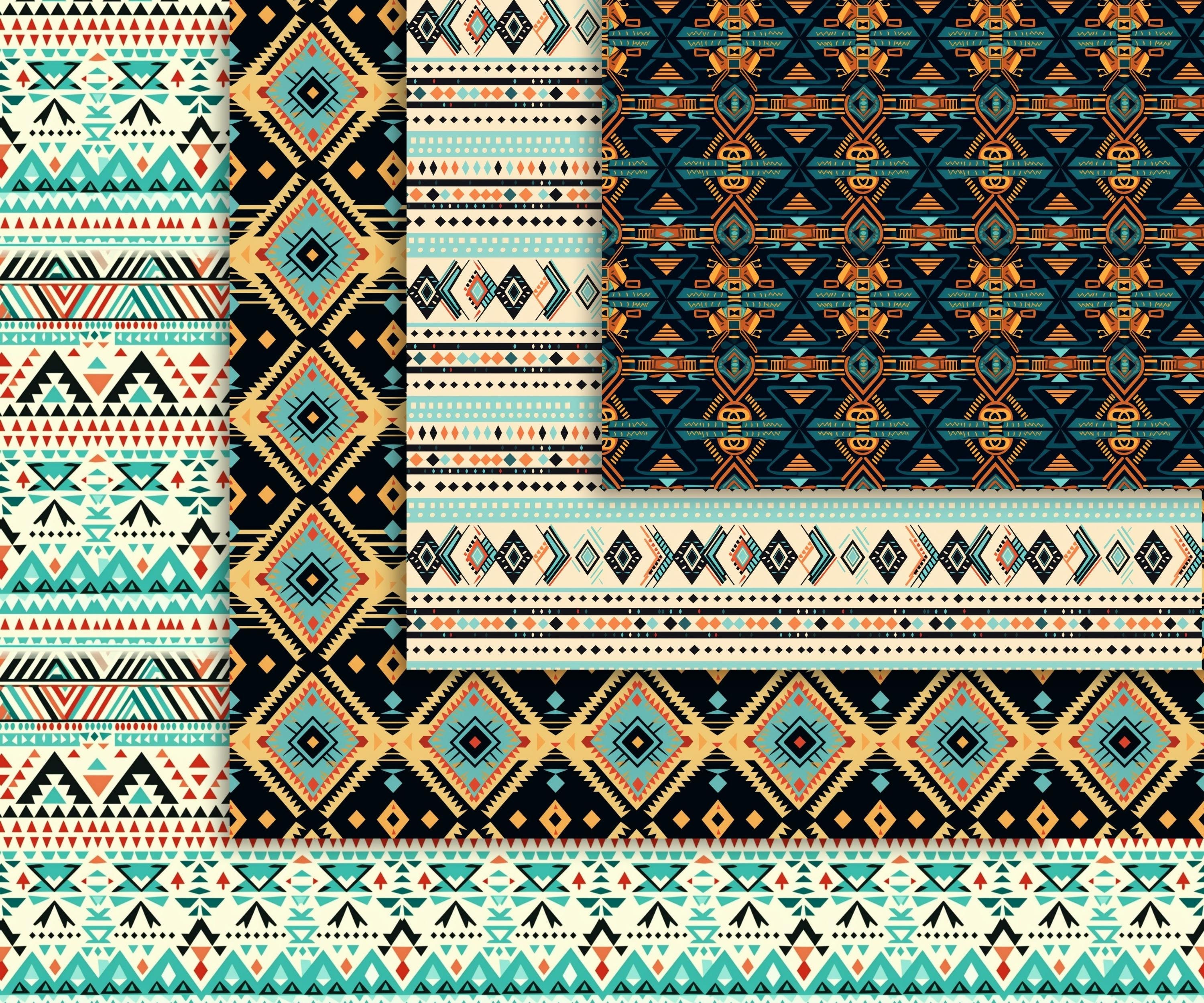 Aztec Patterns 20 Rustic Aztec Seamless Digital Papers - Etsy