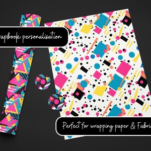 Retro 80's Patterns, 15 Seamless Digital Papers of Colourful 80's ...