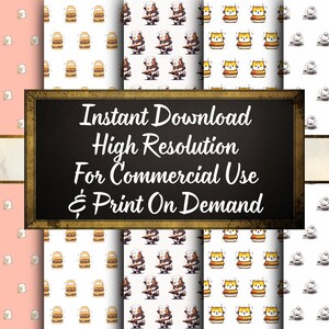 Hungry Chibi Animals Patterns, 25 Cute Chibi Seamless Digital Papers ...