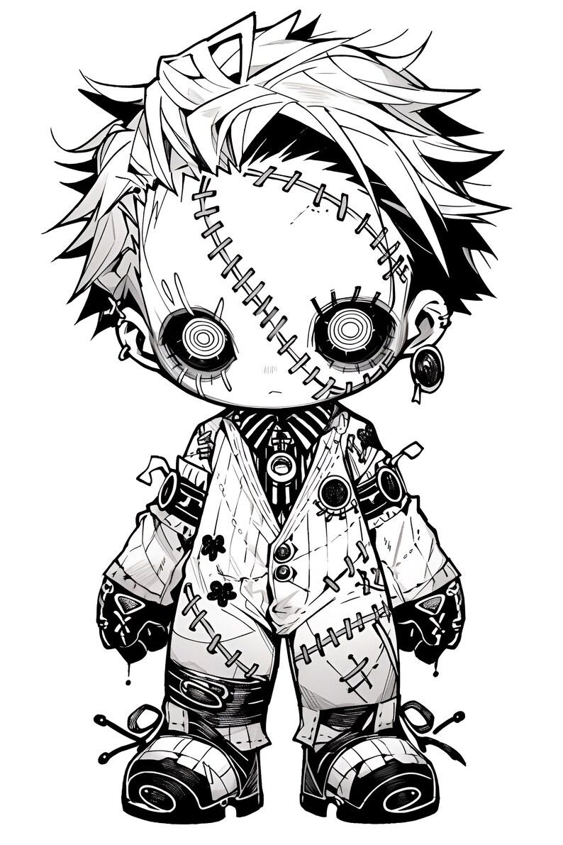 Chibi Colouring Pages, 30 Gothic Chibi Printable Colouring Pages ...