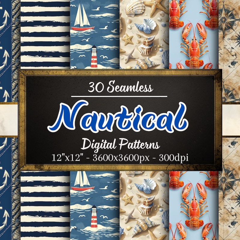 Nautical Pattern - Etsy