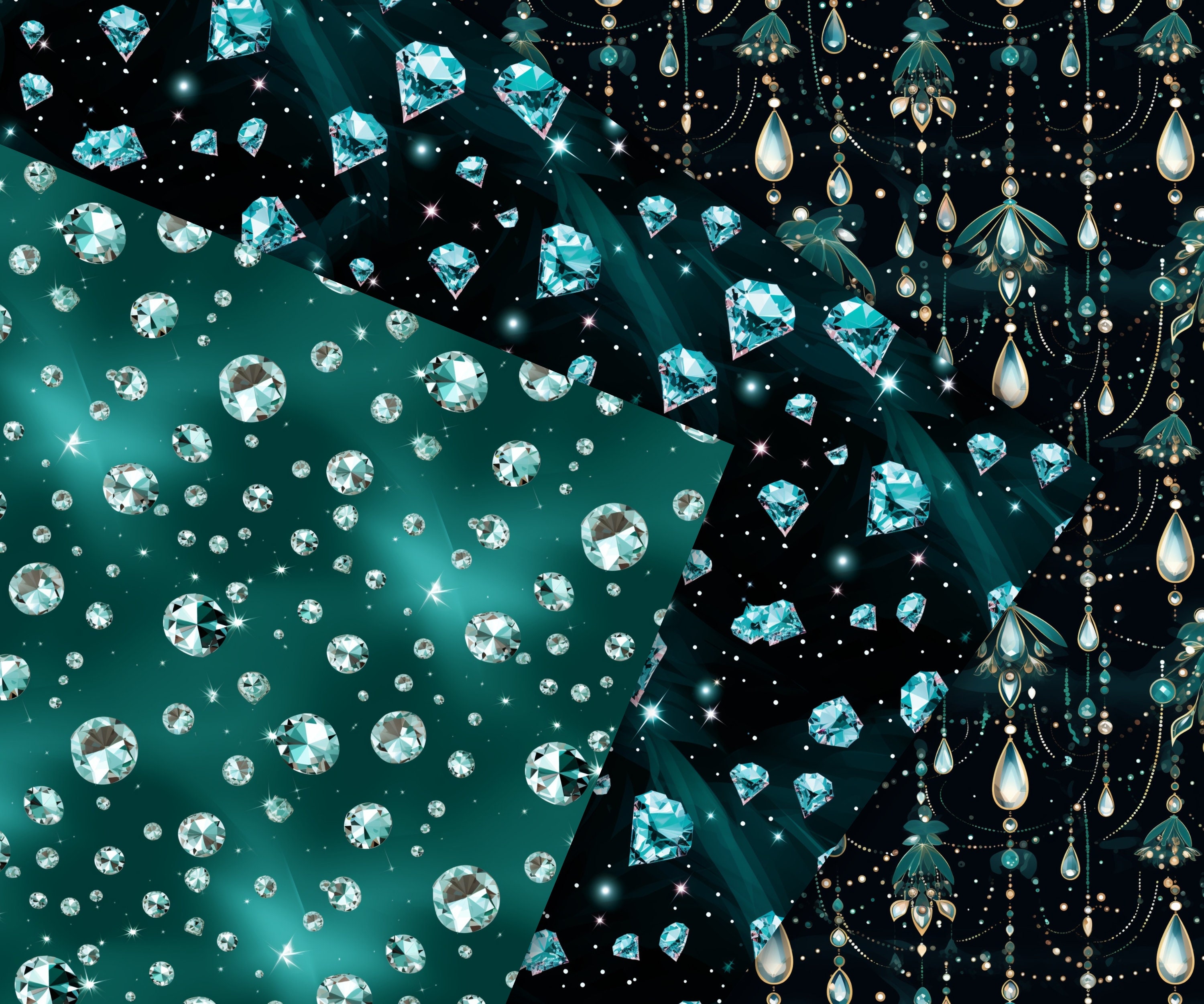 Jewels and Gems Patterns 20 Sparkling Seamless Digital - Etsy