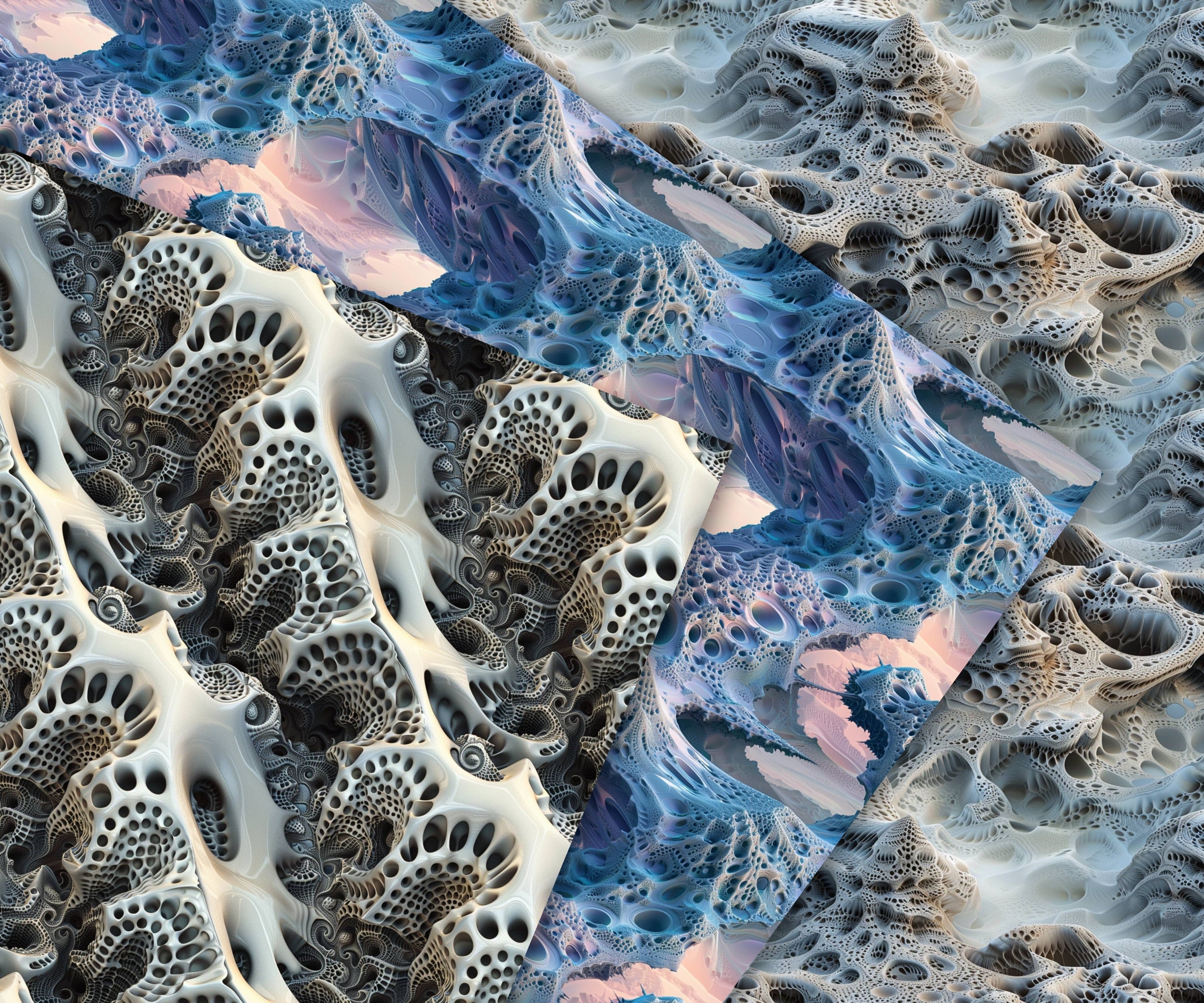 Giger Inspired Patterns, 25 Gothic Fantasy Seamless Digital Papers ...