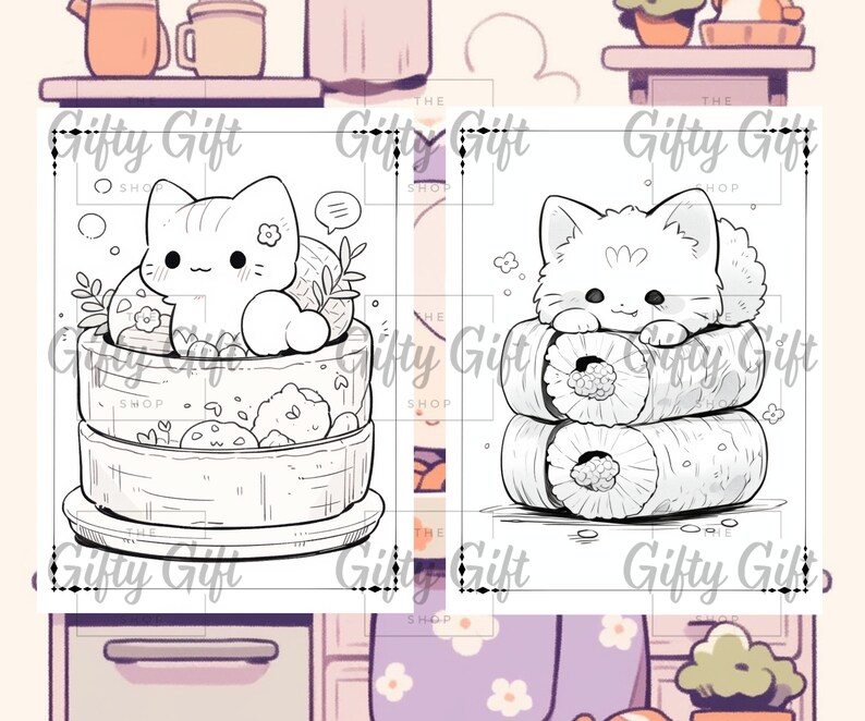 Chibi Kitchen Colouring Book, 50 Cute Chibi Colouring Pages, Adults ...