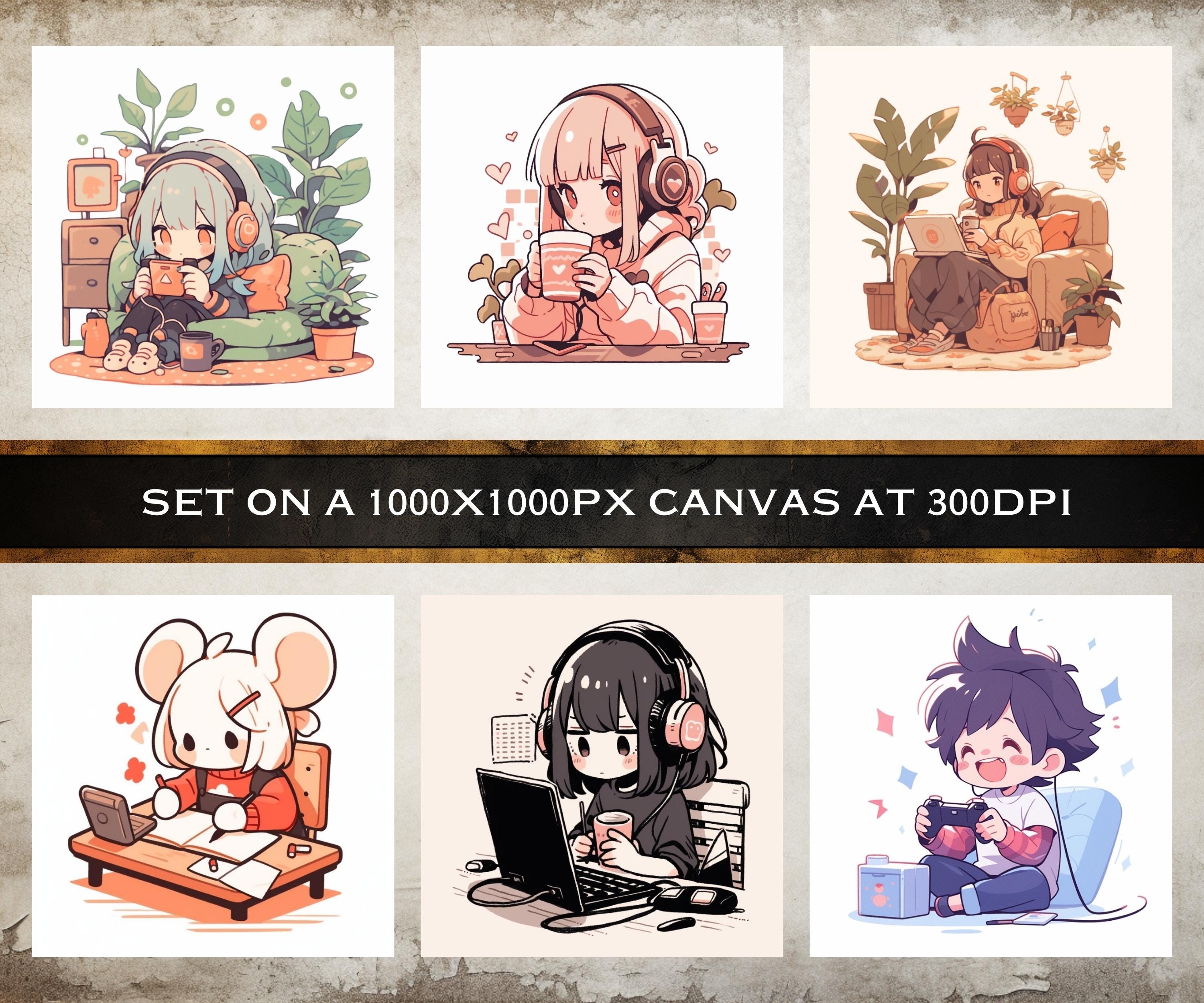 Lo-fi Doodles, 50 Lo-fi Anime Doodles, Lo-fi Illustration Art Cards ...