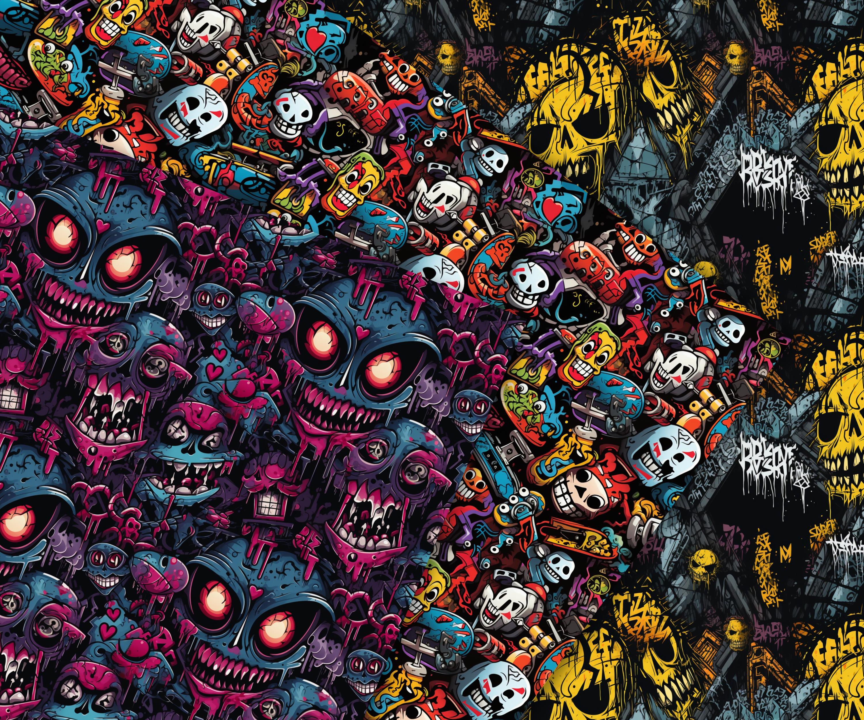 Graffiti Seamless Patterns, 20 Urban Street Art Digital Papers ...