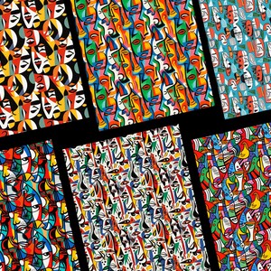 Picasso Patterns, 25 Picasso Inspired Seamless Digital Papers, Instant ...