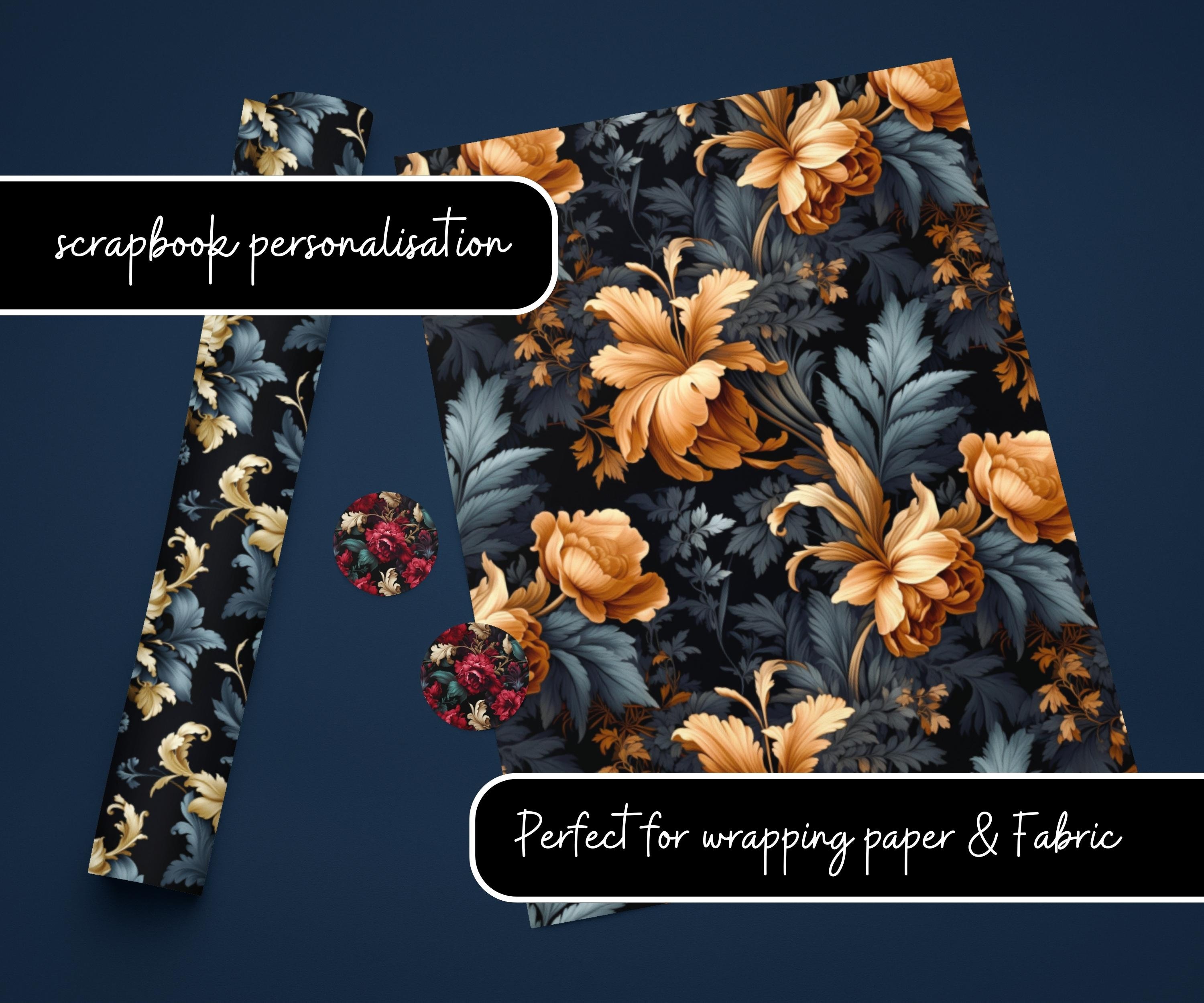 Baroque Patterns, 20 Seamless Digital Papers of Baroque Floral Patterns ...