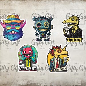 Monsters Sticker Pack, 65 Adult Slogan Digital Stickers, Sticker Pack ...