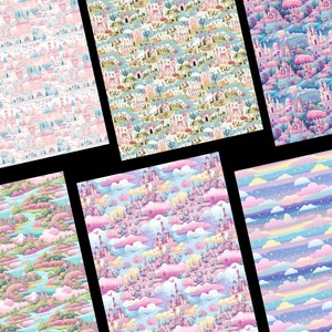 Pastel Dreams Patterns, 20 Pastel Fantasy Seamless Digital Papers ...