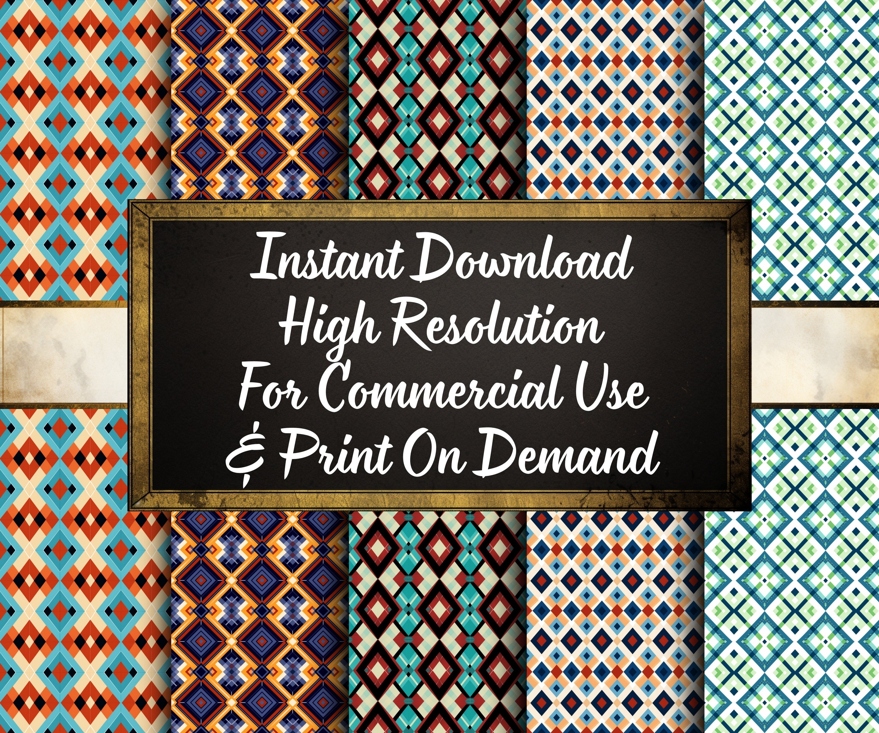 Argyle Patterns, 25 Seamless Digital Papers, Argyle Patterns for ...