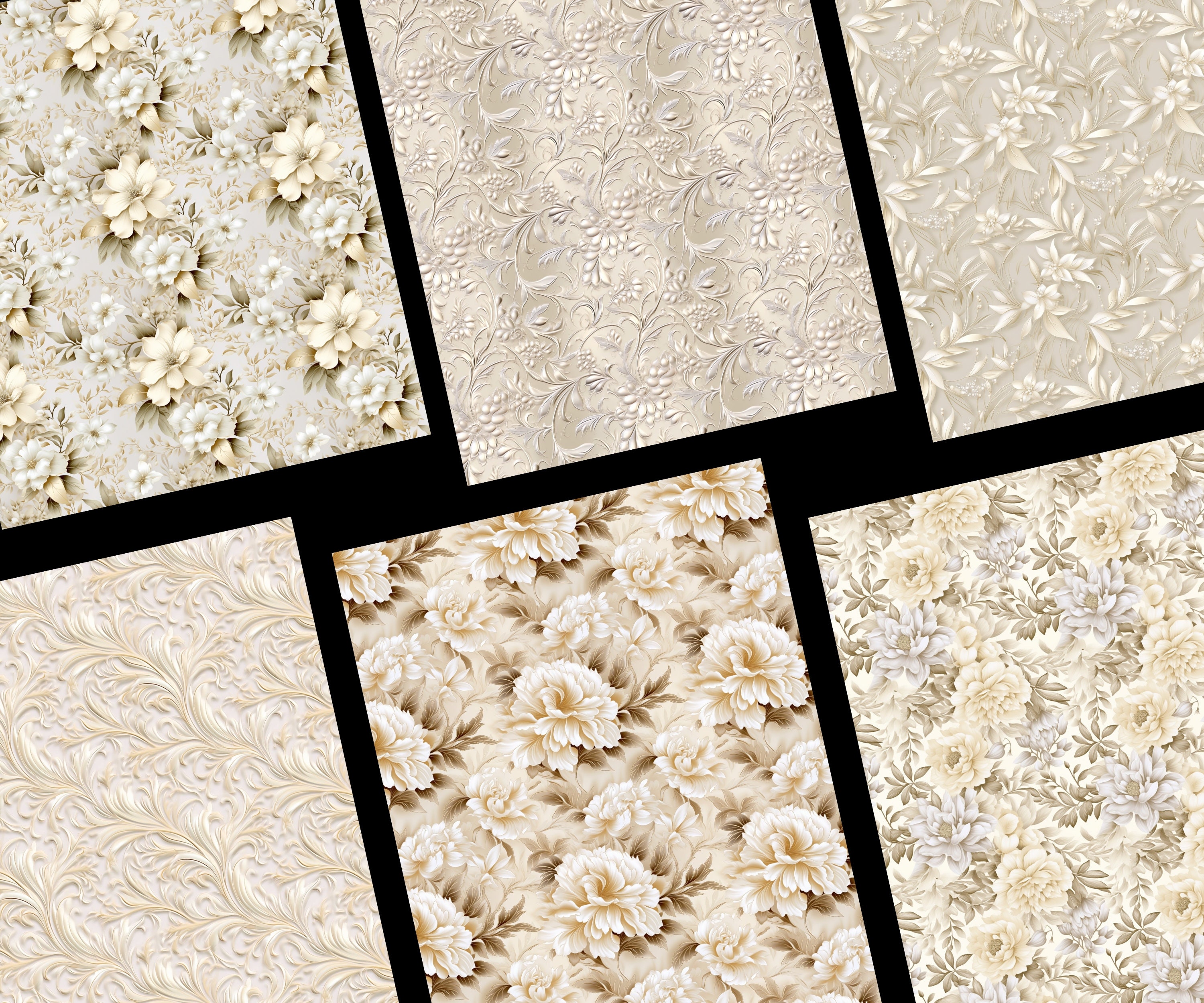 Pearlescent Ivory Patterns 20 Elegant Seamless Digital - Etsy